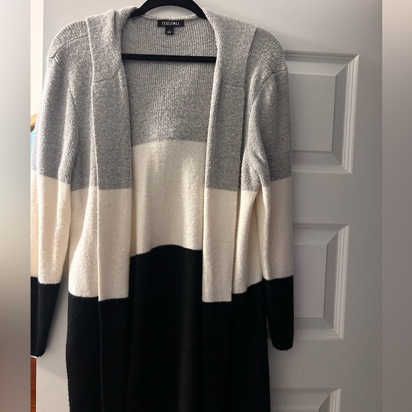 Roz & Ali | Sweaters | Cardigan Sweater Tri Colored | Poshmark
